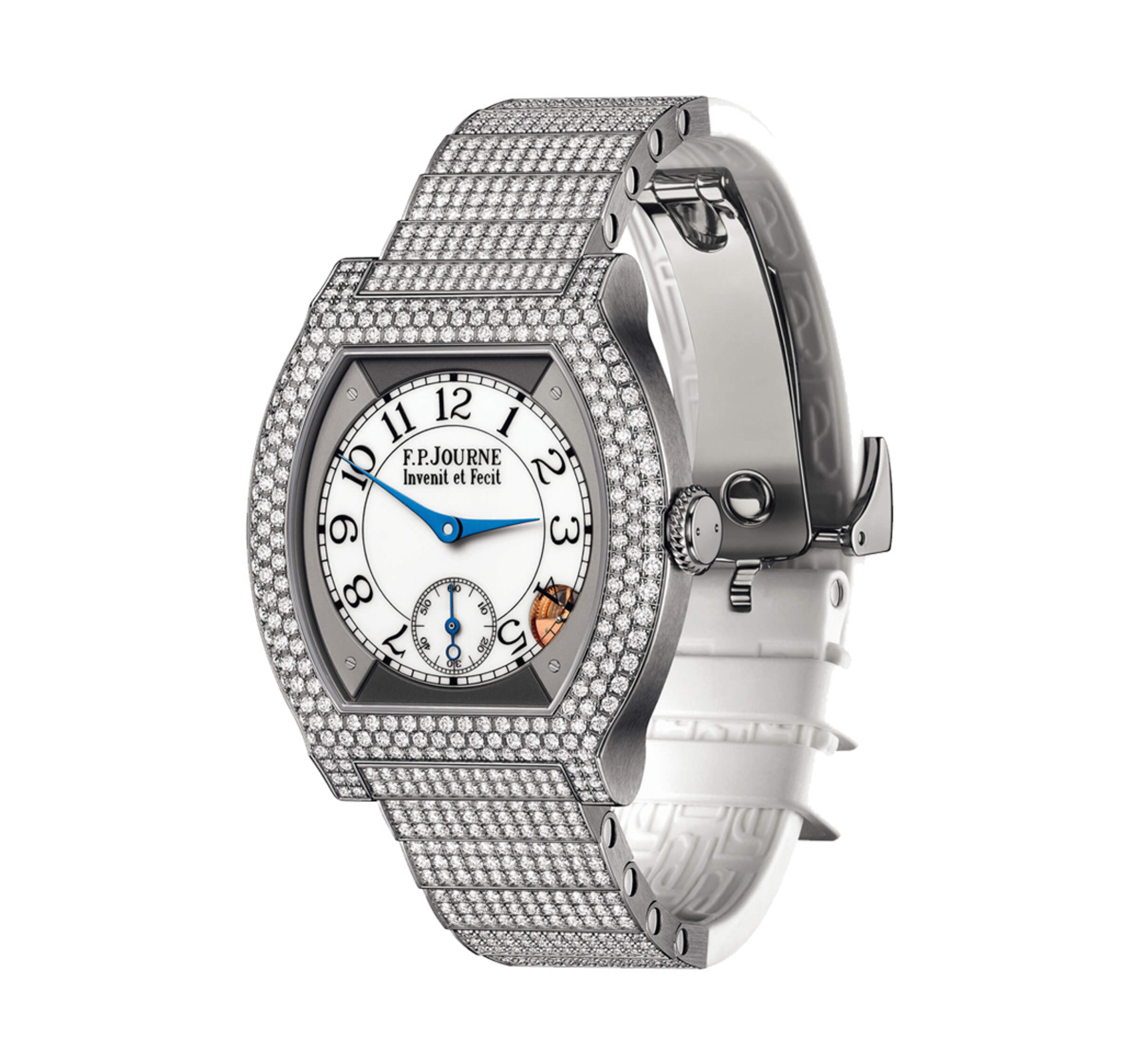 Élégante 40mm Titanium - Diamonds set bracelet - F.P.Journe - gmtitalia.com