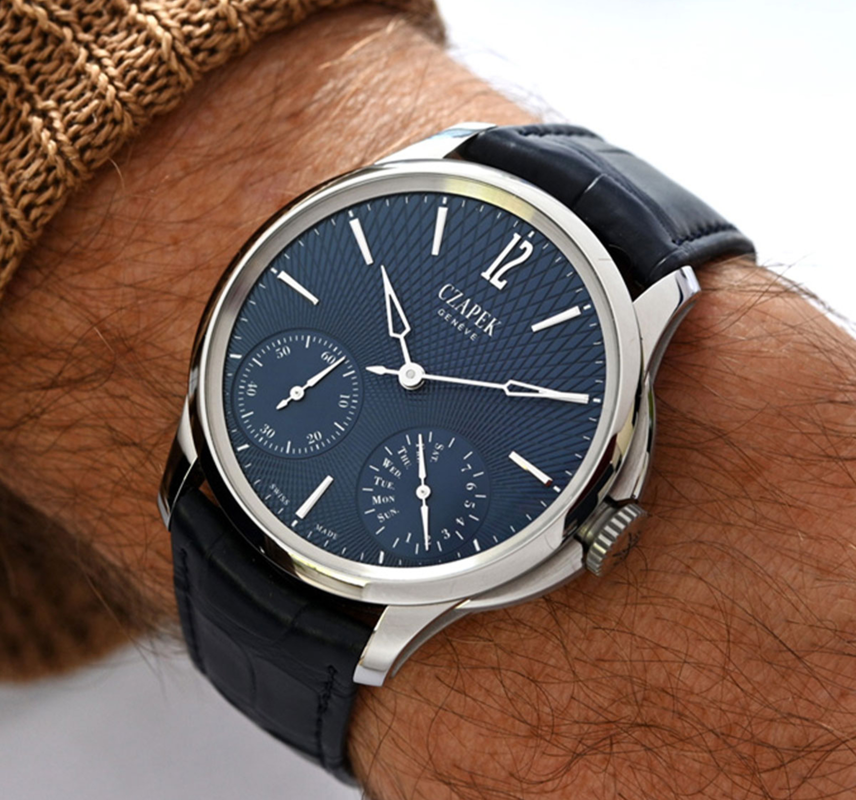 Quai Des Bergues No.17 Double Soleil Deep Blue - Czapek - gmtitalia.com